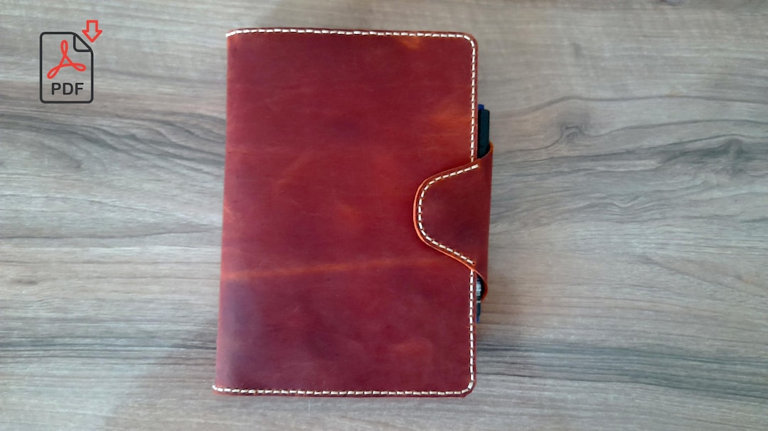 DIY Leather A5 Notebook Cover Pattern (PDF) - Etsy