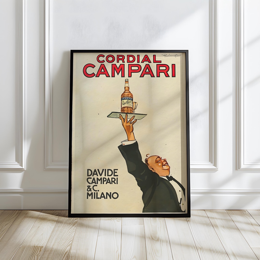 Cordial Campari Poster: Vintage Italian Bar Art Print, Retro Drink ...