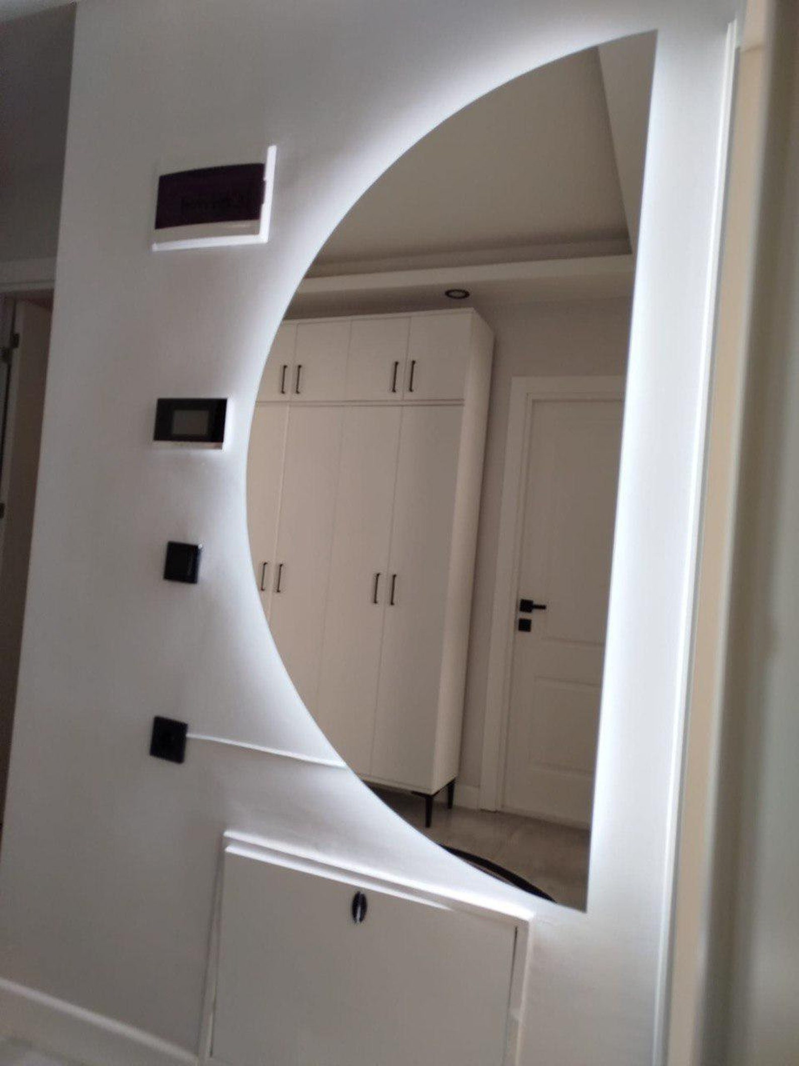 Bathroom LED Mirror - Half Round Led Mirror - Semi Circle Led ...