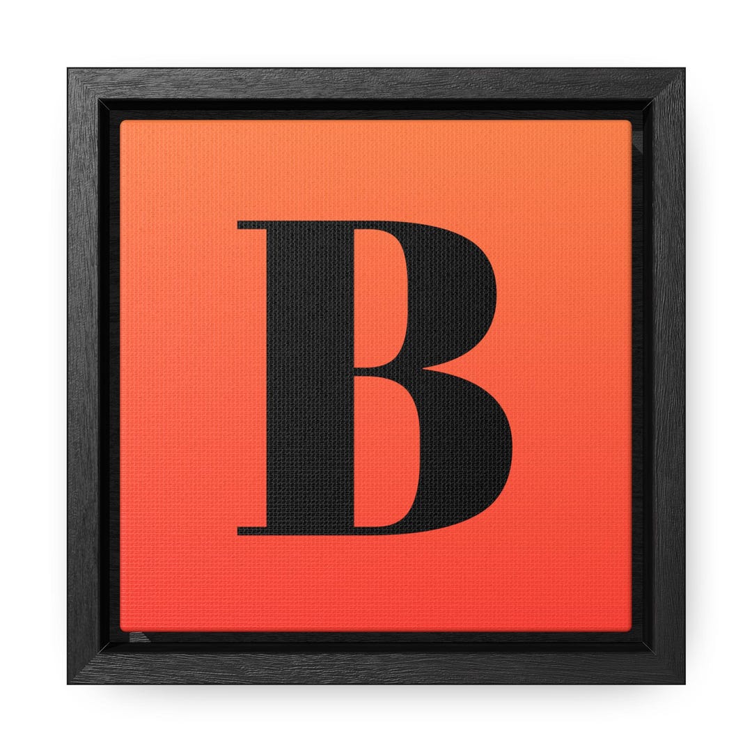 Letter B Square Framed Canvas Print - Etsy