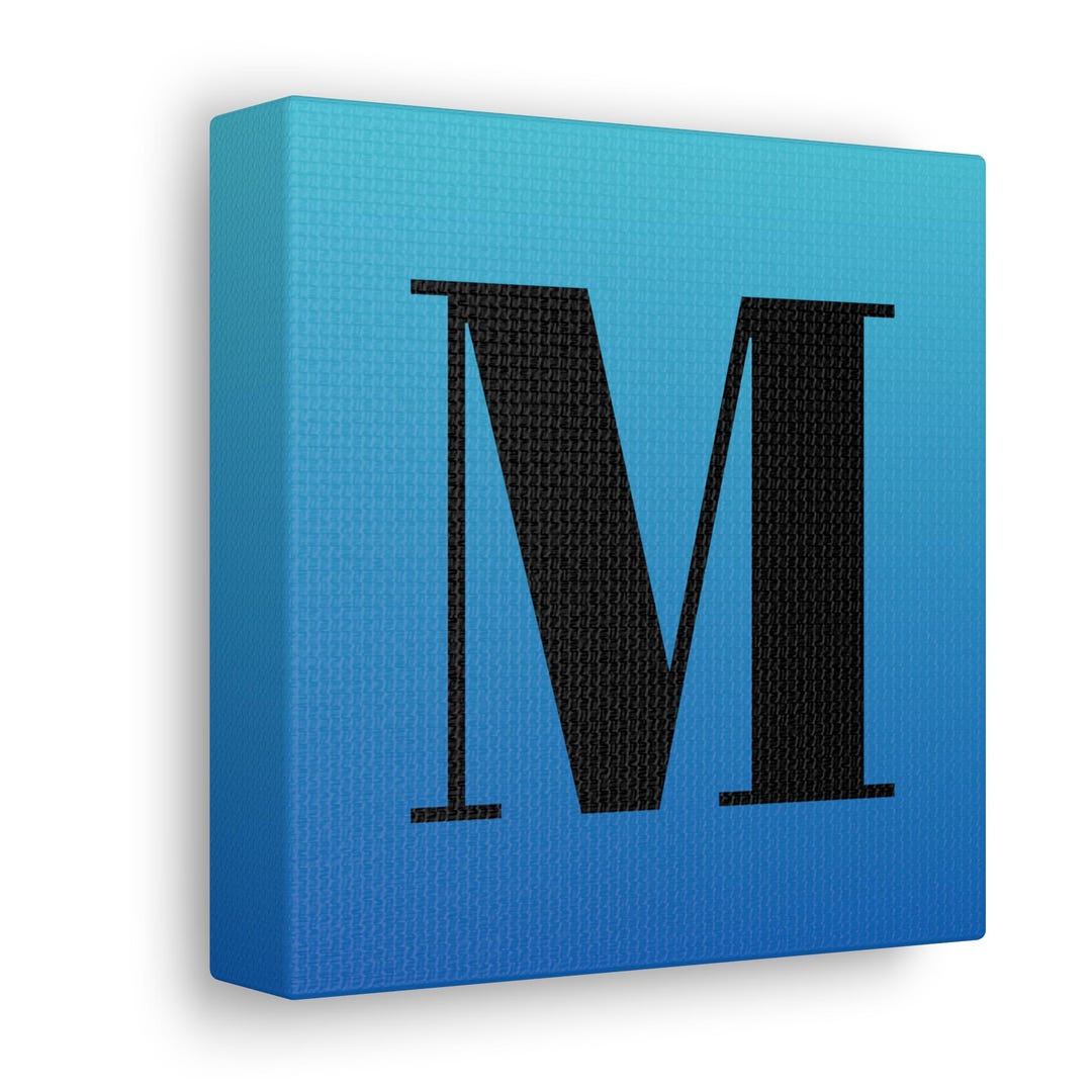 Letter M Square Unframed Gallery Canvas Wrap - Etsy