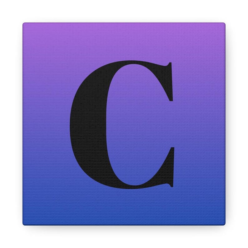 Letter C Square Unframed Gallery Canvas Wrap - Etsy