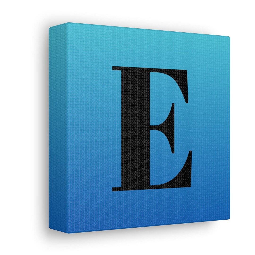 Letter E Square Unframed Gallery Canvas Wrap - Etsy