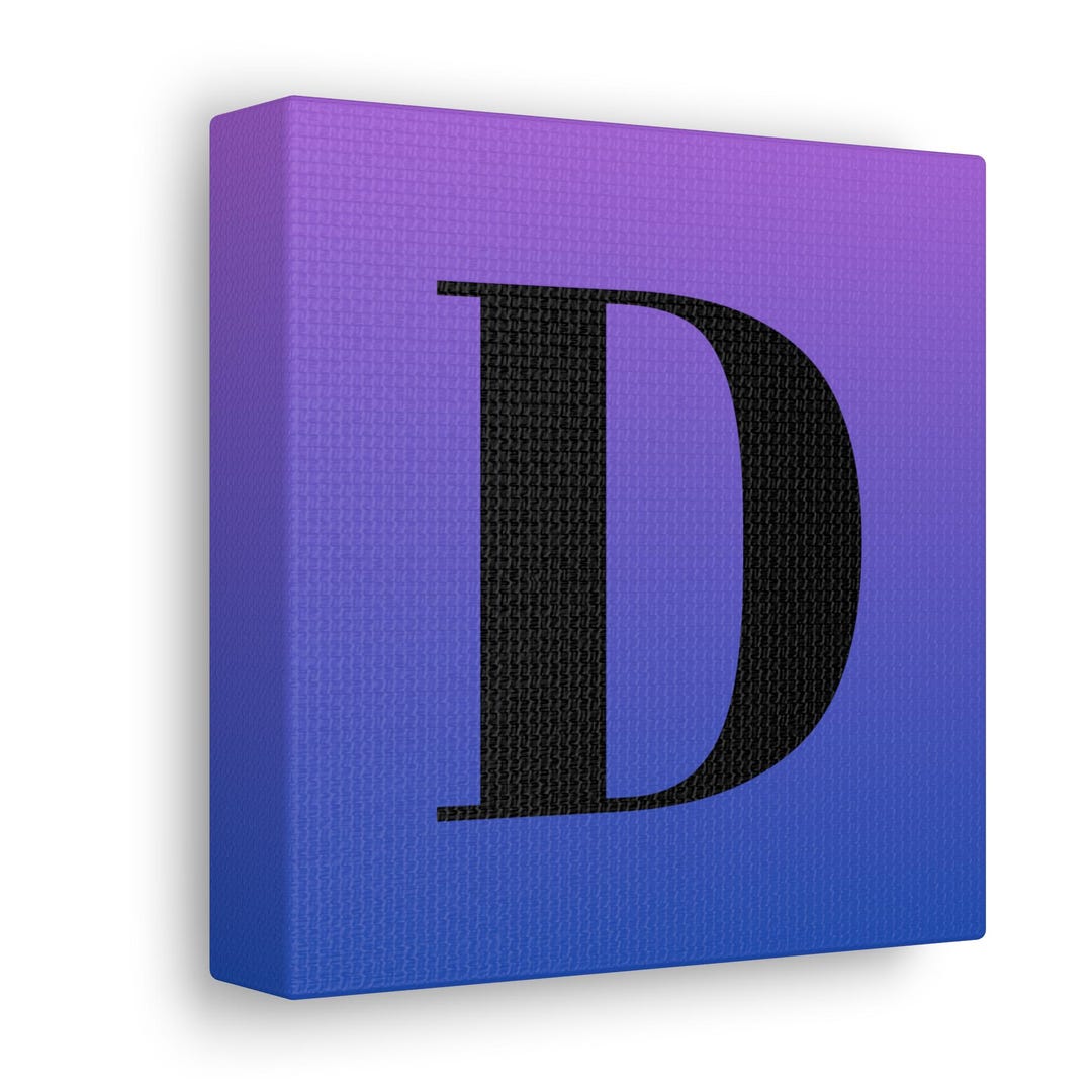 Letter D Square Unframed Gallery Canvas Wrap - Etsy