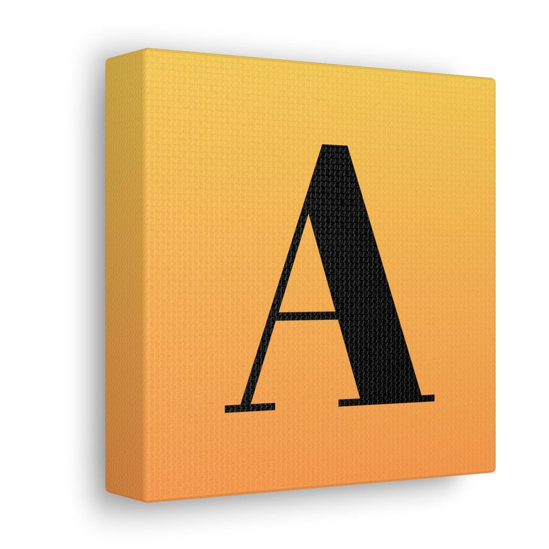 Letter A Square Unframed Gallery Canvas Wrap - Etsy