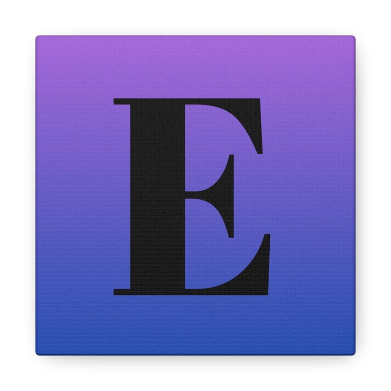 Letter E Square Unframed Gallery Canvas Wrap - Etsy