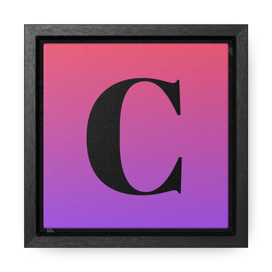 Letter C Square Framed Gallery Canvas Print - Etsy