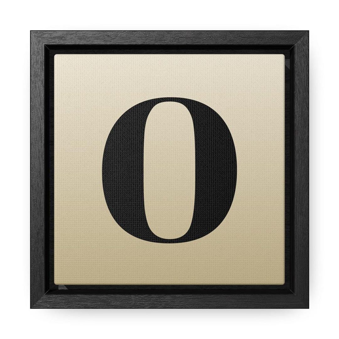 Letter O Square Framed Gallery Canvas Print - Etsy