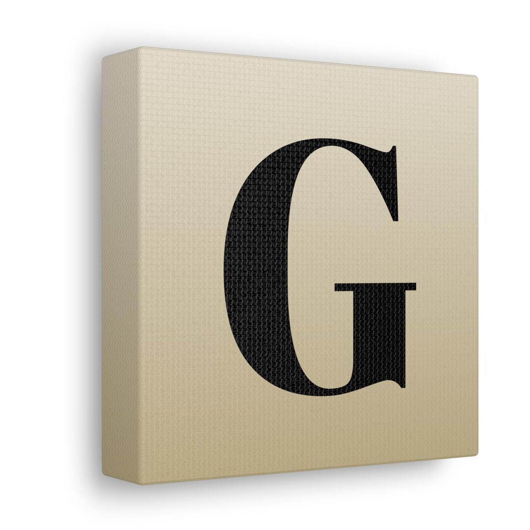 Letter G Square Unframed Gallery Canvas Wrap - Etsy