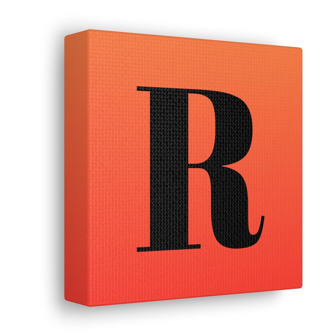 Letter R Square Unframed Gallery Canvas Wrap - Etsy