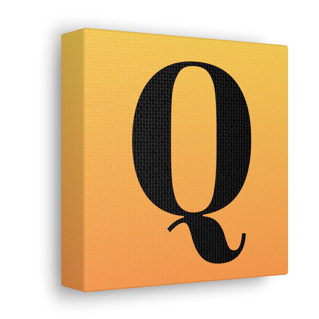 Letter Q Square Unframed Gallery Canvas Wrap - Etsy