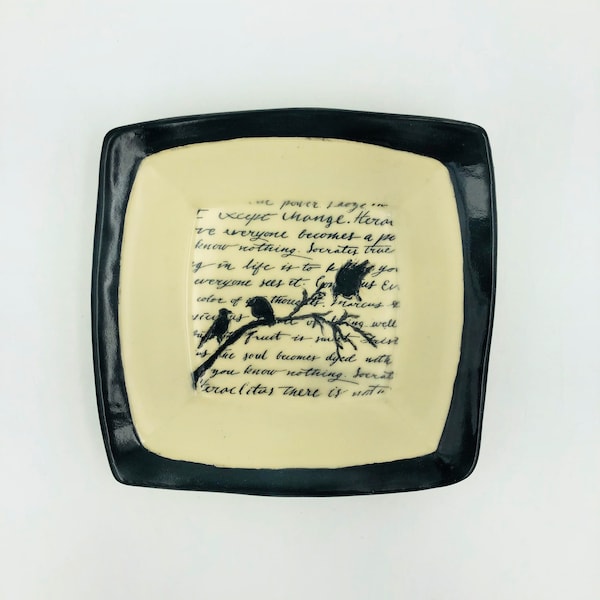 Ceramic Plate With Writing - Etsy