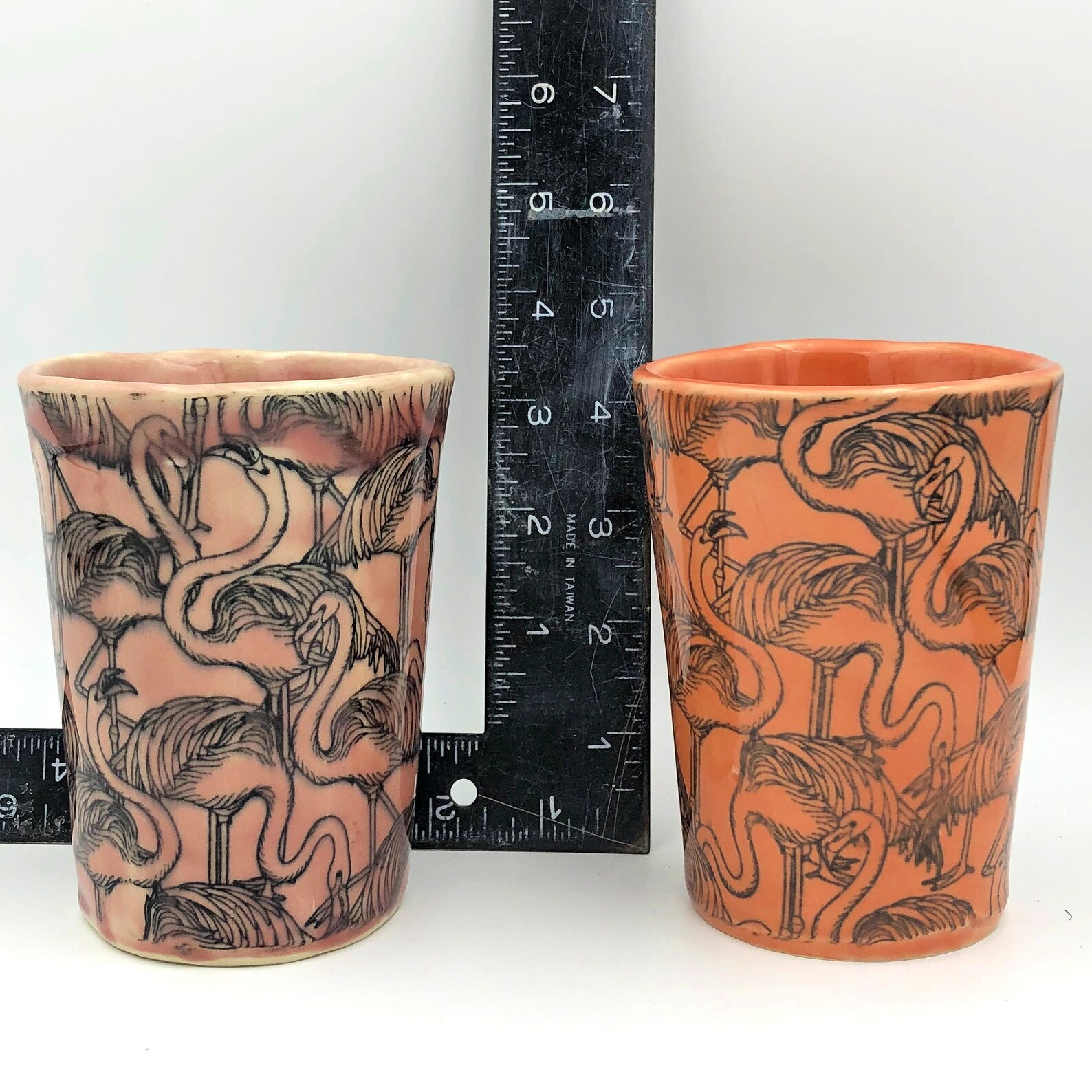 Handmade flamingo cup in 3 sizes & 2 colors for your fruity | Etsy