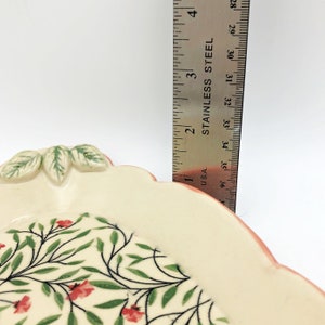Handmade Ceramic Platter With Retro Calico Pattern and Fancy Edge ...