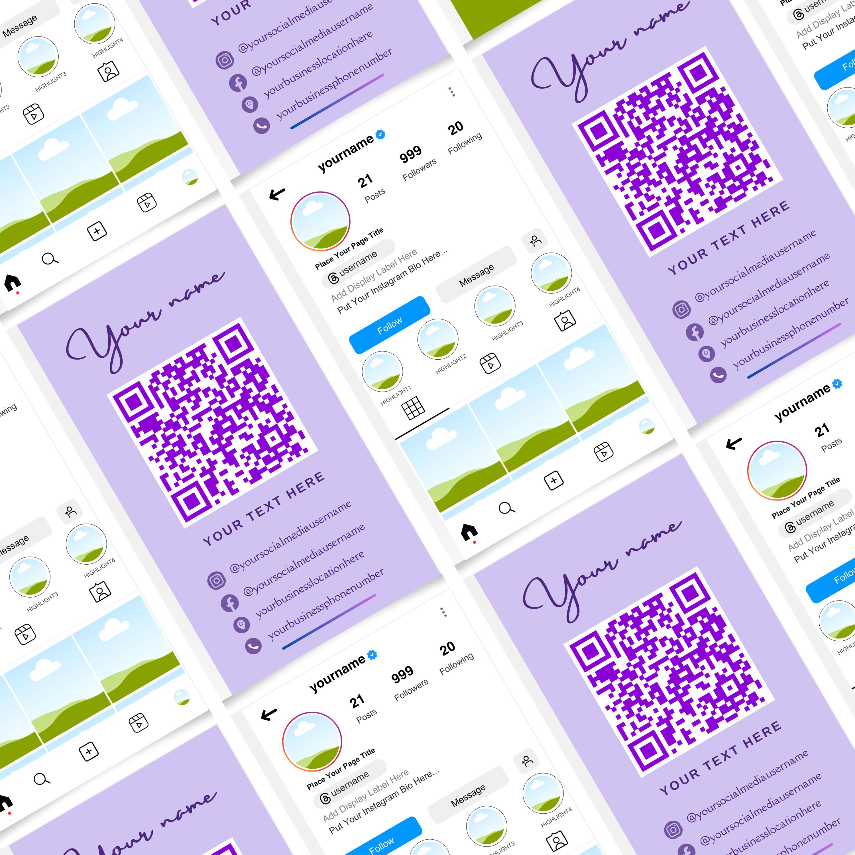 Editable Instagram Business Cards Template for Influencers Creatives ...