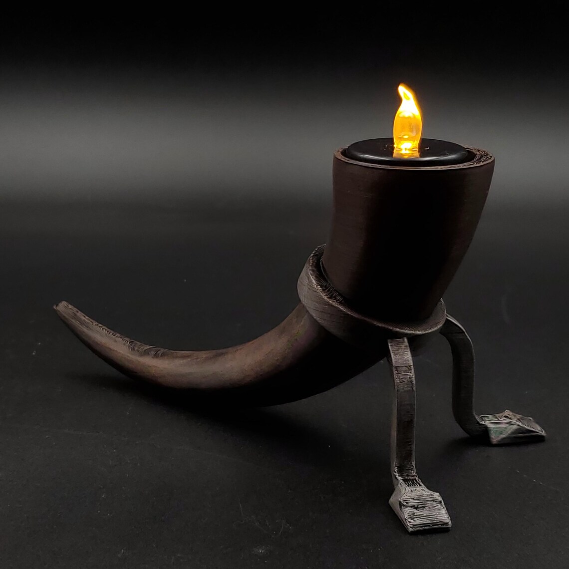 Nordic Horn and Iron Candle Holder + Tea Light (3d Printed) - Etsy