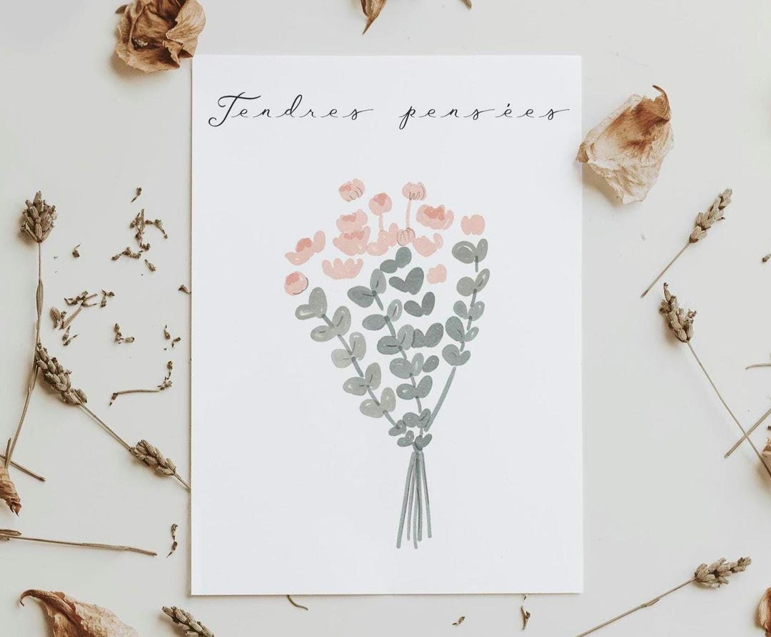 French Condolence Card, Condolence Card in French, Death Card, to ...