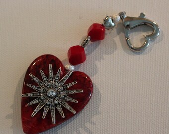 Heart keychain | Etsy