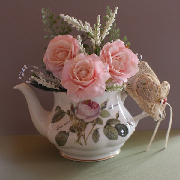 Teapot Floral Centerpiece - Etsy
