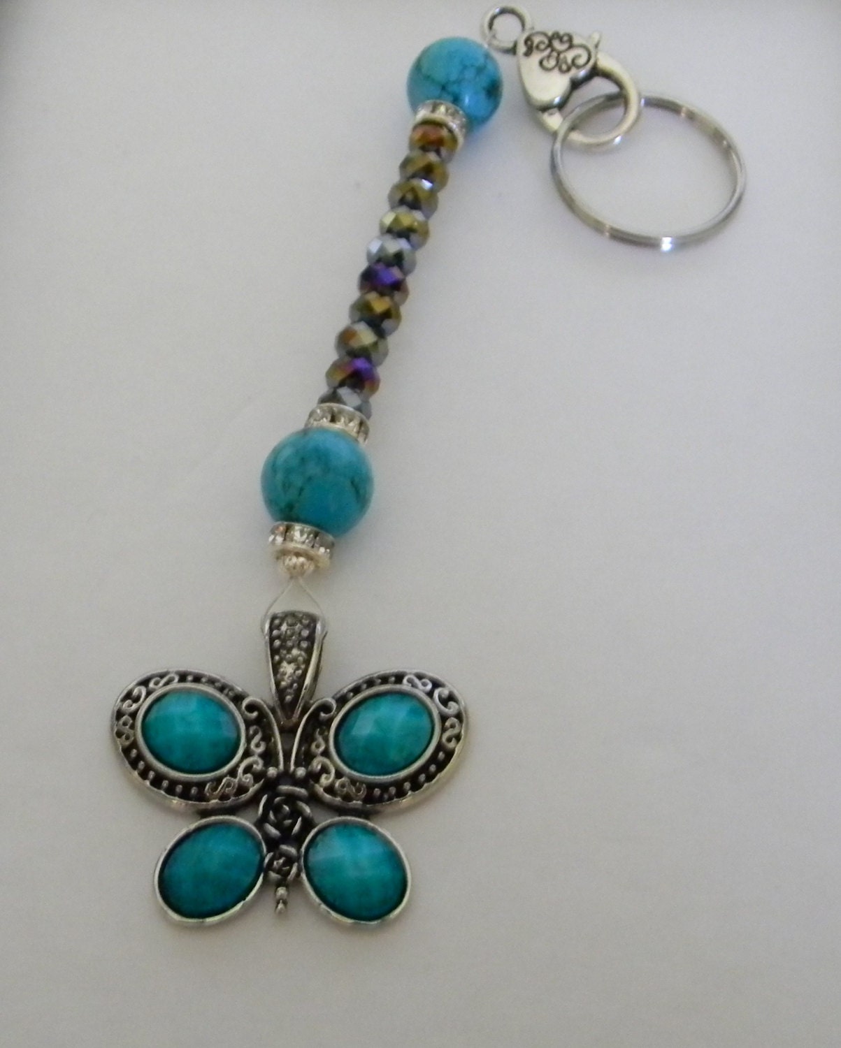 Swarovski Crystal Key Chain-purse Jewelry-car Accessories-ab - Etsy