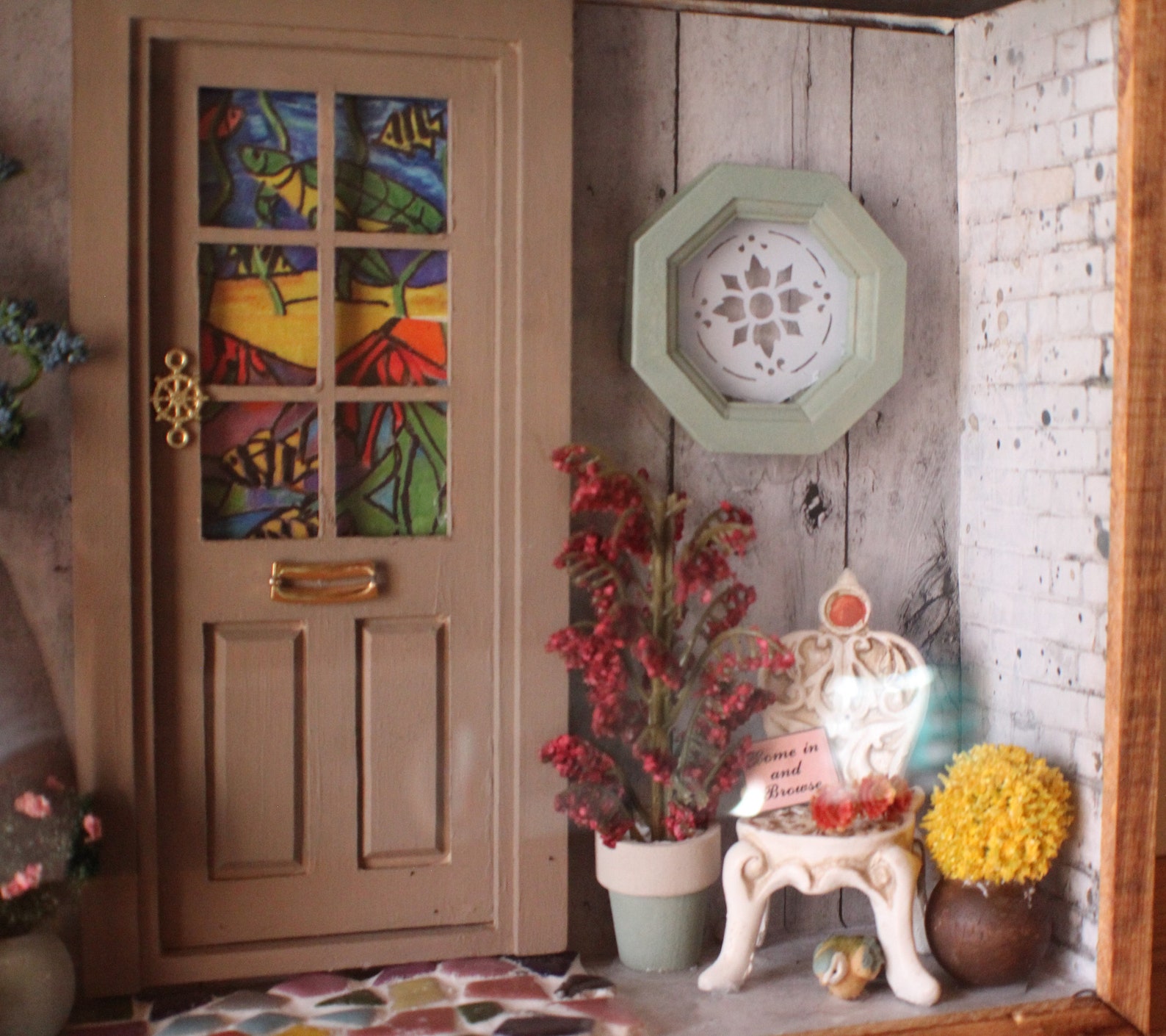 Miniature Front Entrance Door/dollhouse Miniature/room | Etsy