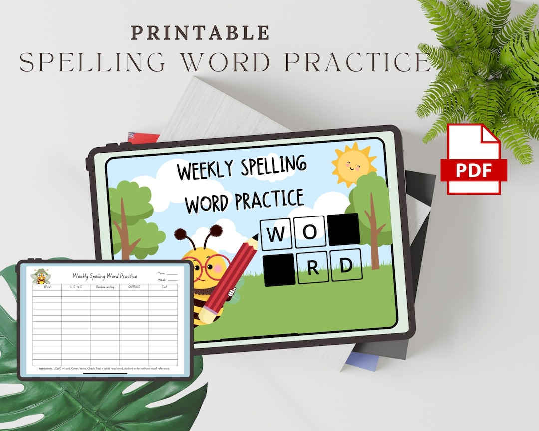 Spelling Words Practice Worksheet, Spelling Words Practice Page ...