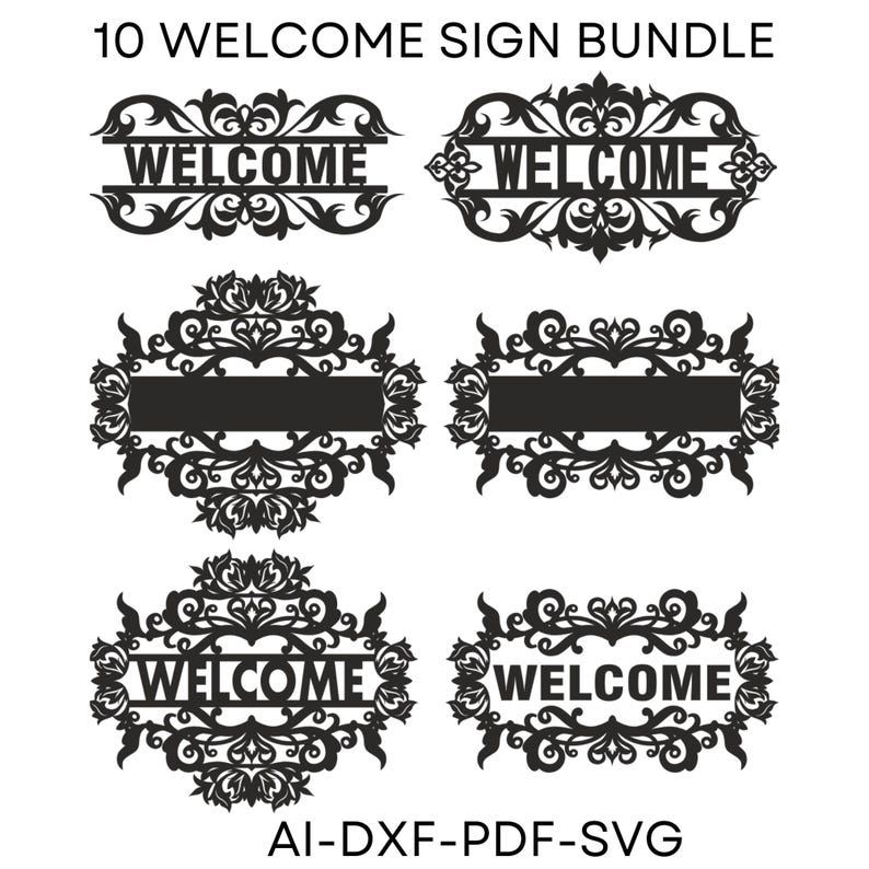 10 CNC Welcome Sign Files | Laser Cutting, Engraving , CNC Router ...