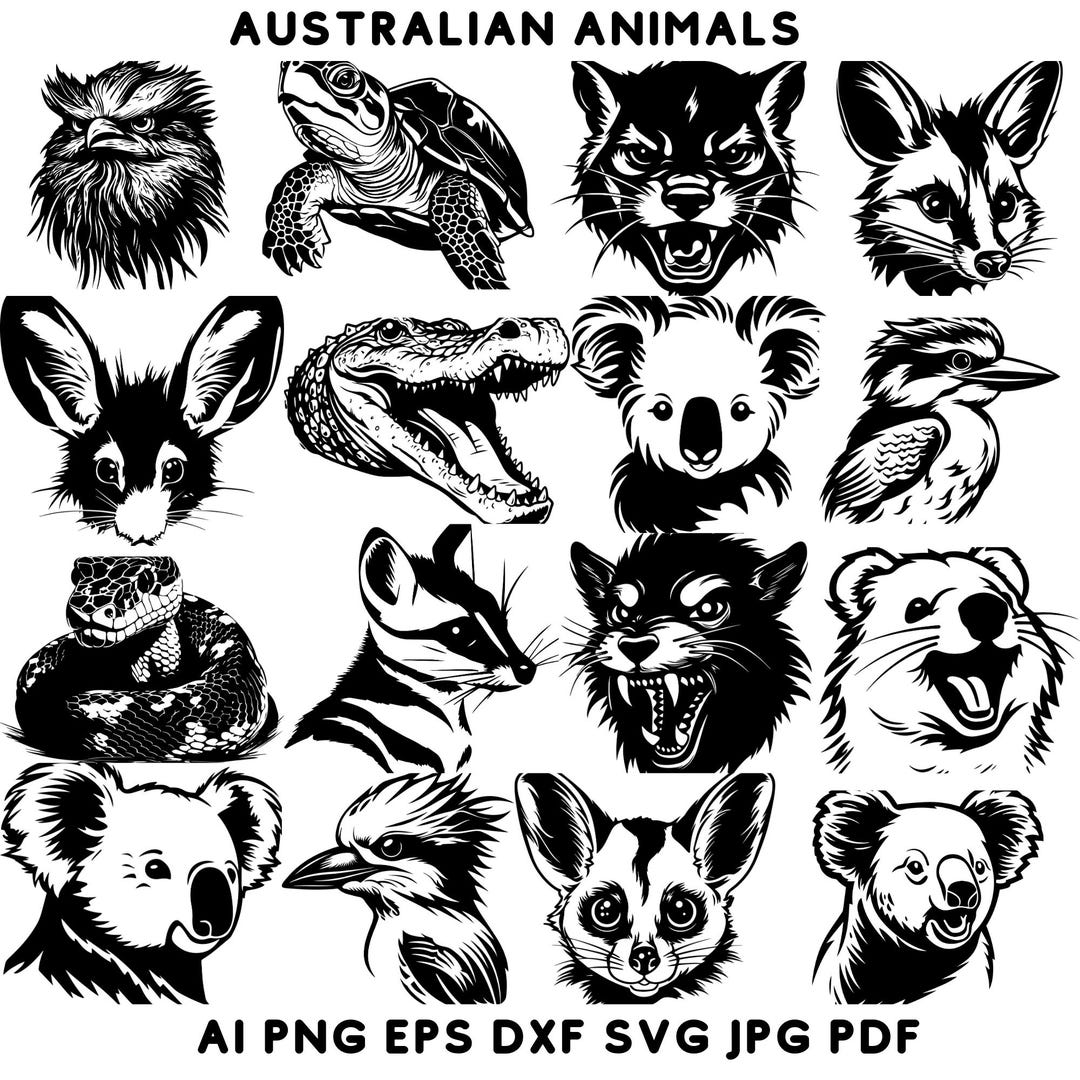 Australian Animals DXF CNC Files | Cut-ready Templates for Plasma ...