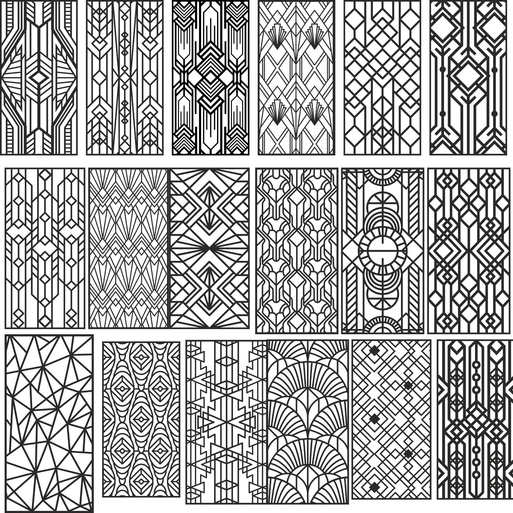 52 Modern Geometric Panel Design Files | Laser Cutting, CNC Routing ...