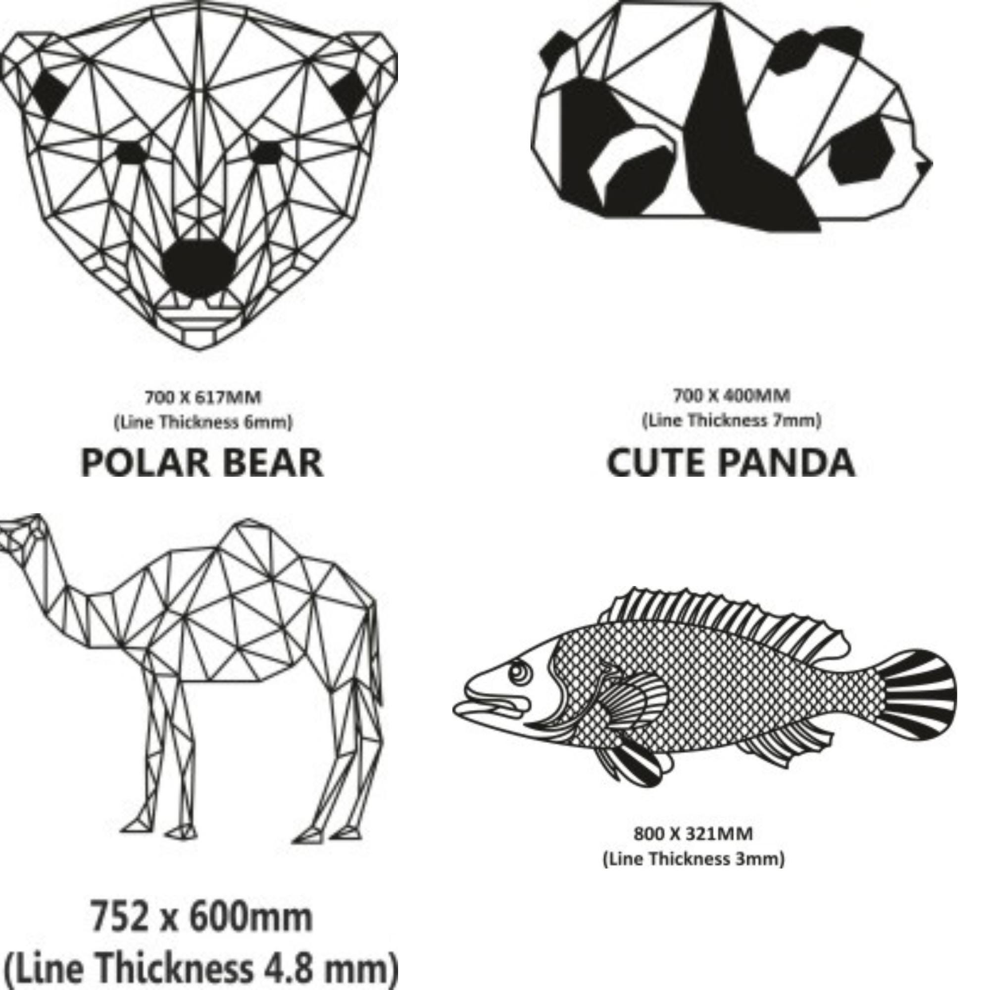 310 Geometric Animal Design Bundle | Modern Animal SVG & DXF Files for ...