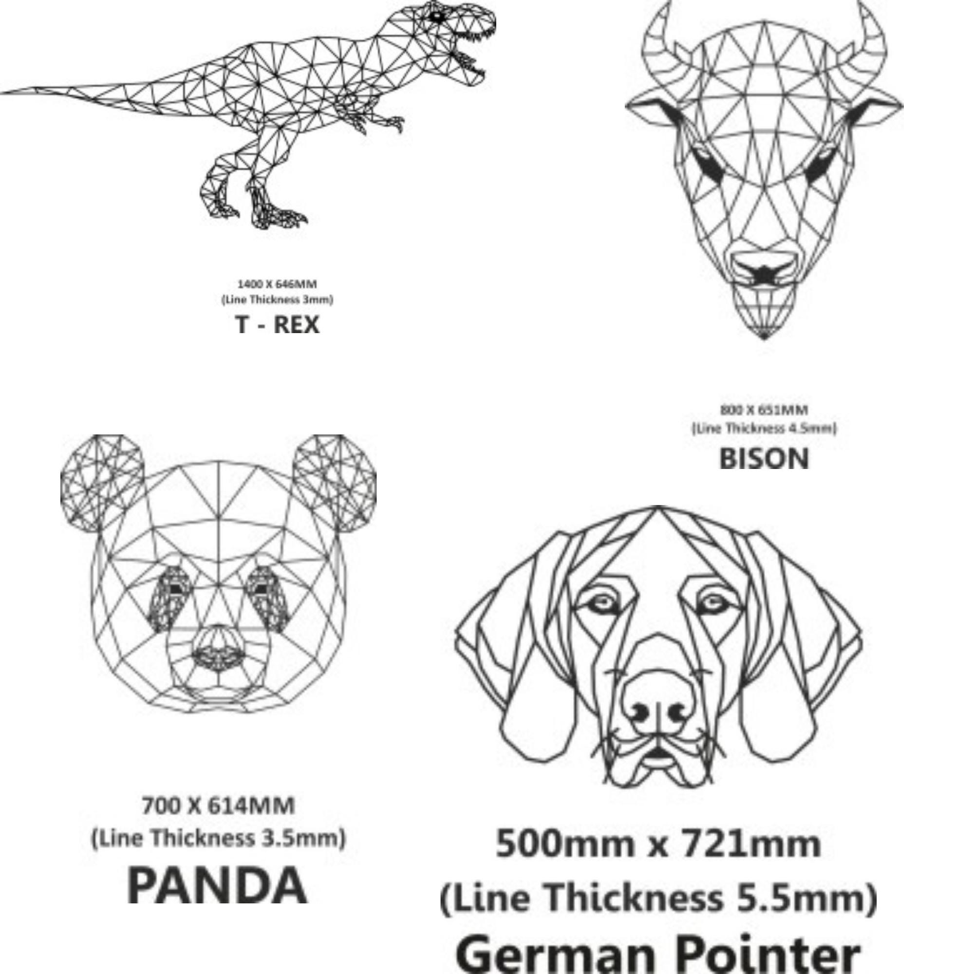 310 Geometric Animal Design Bundle | Modern Animal SVG & DXF Files for ...