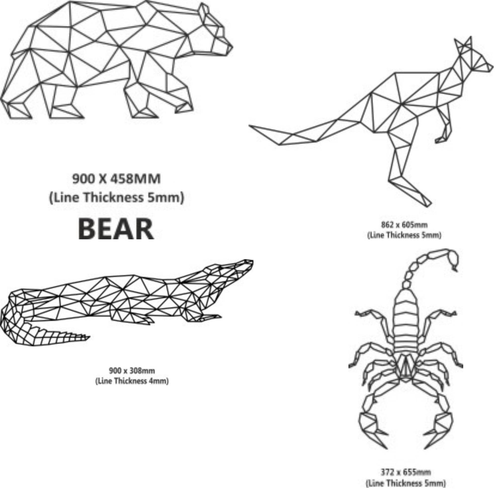 310 Geometric Animal Design Bundle | Modern Animal SVG & DXF Files for ...