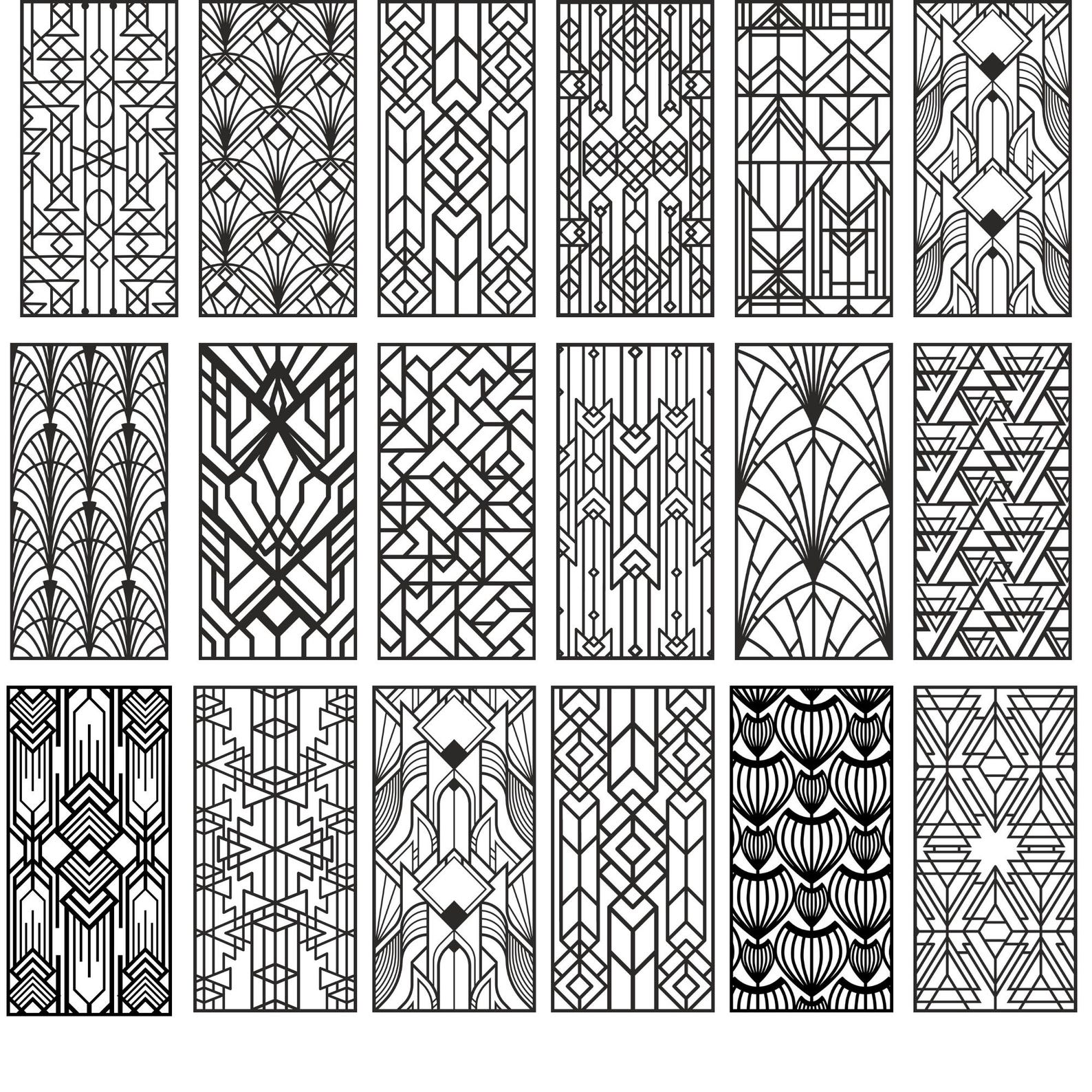 52 Modern Geometric Panel Design Files | Laser Cutting, CNC Routing ...