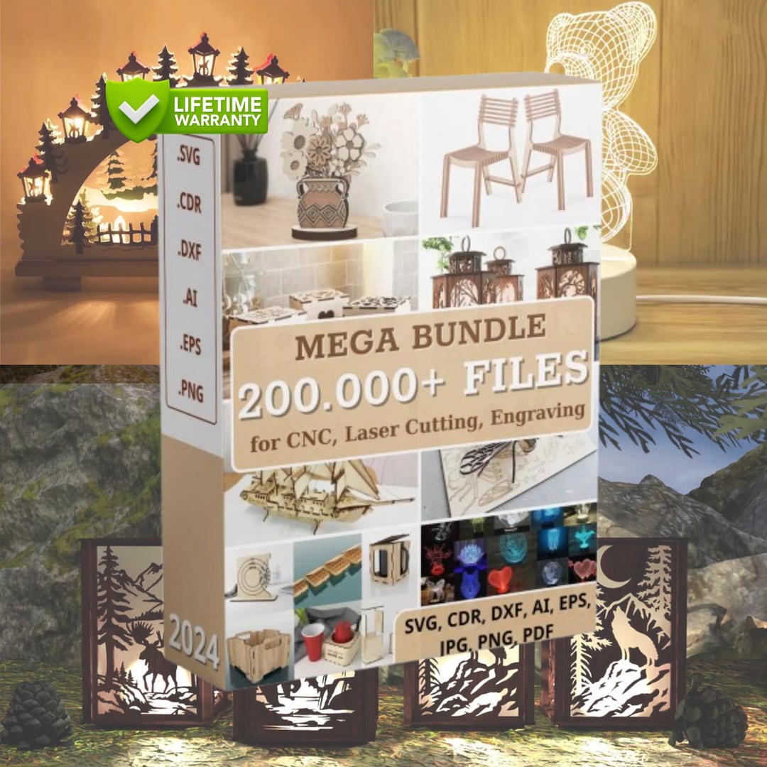 CNC Files Laser Cut Bundle, Perfect for Plasma Cutting, 200k+ Vectors ...