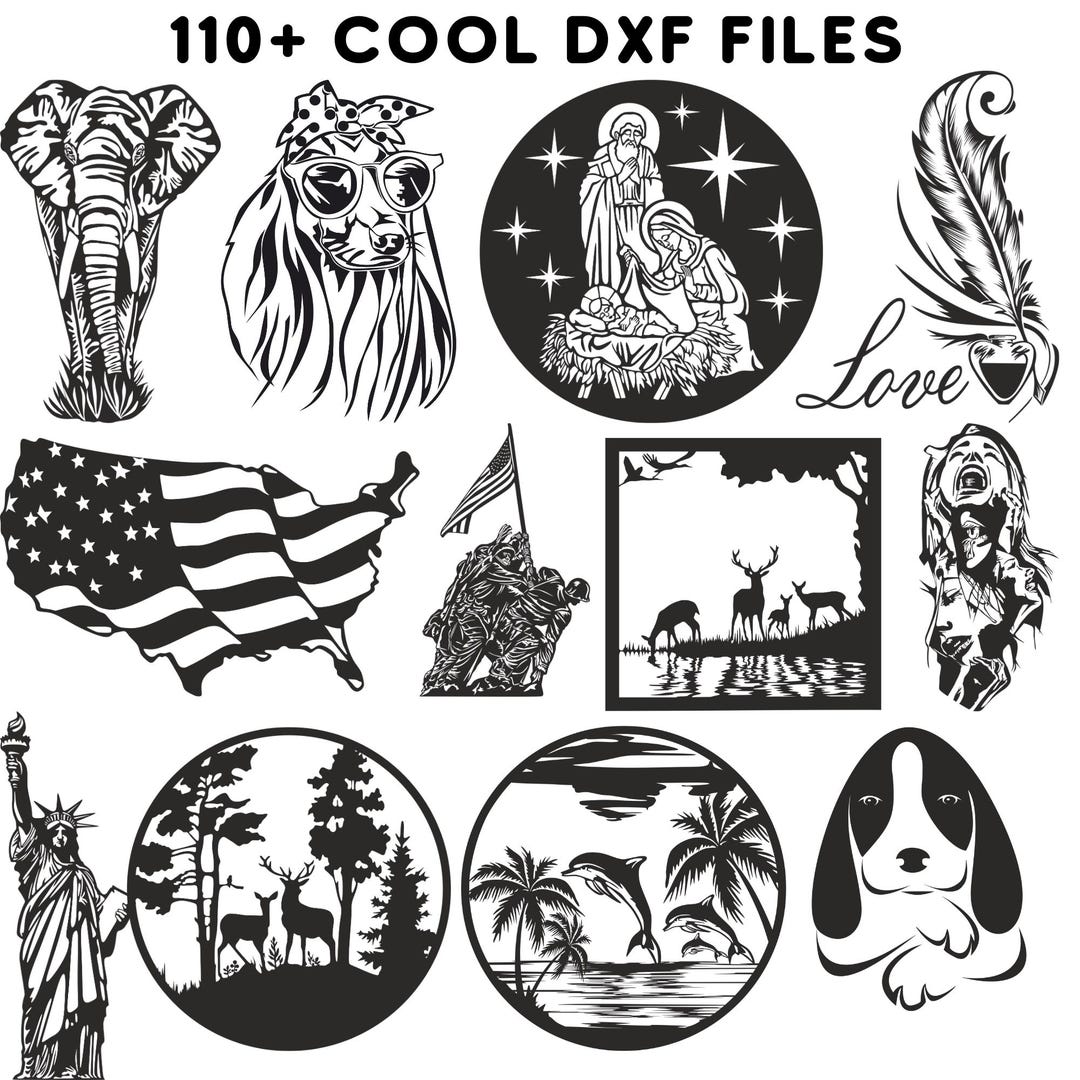 110 Cool DXF CNC Files | Plasma, Laser, and Router Designs | Cut-ready ...