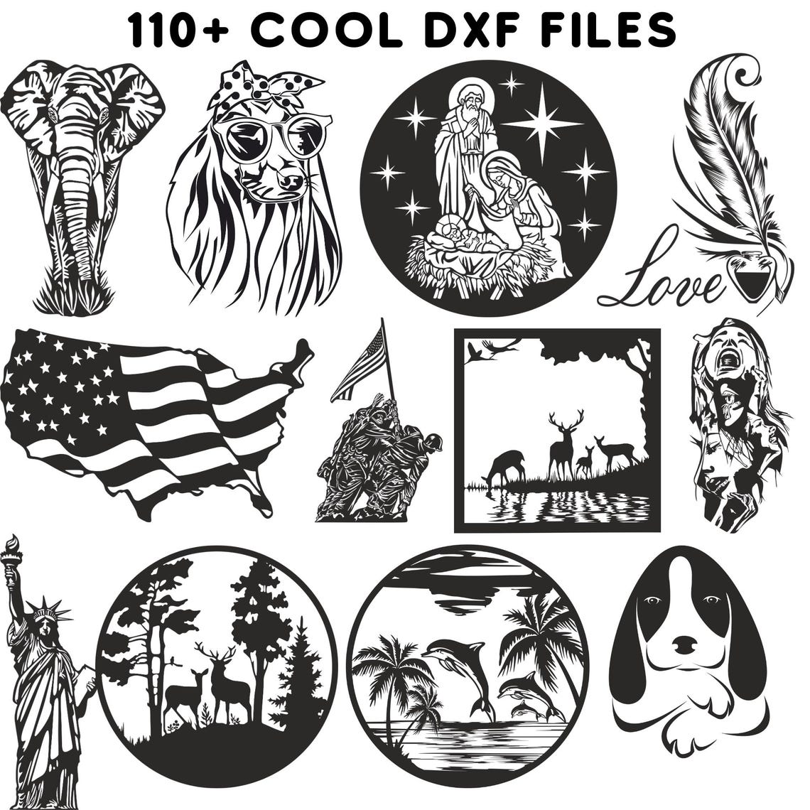 110 Cool DXF CNC Files | Plasma, Laser, and Router Designs | Cut-ready ...