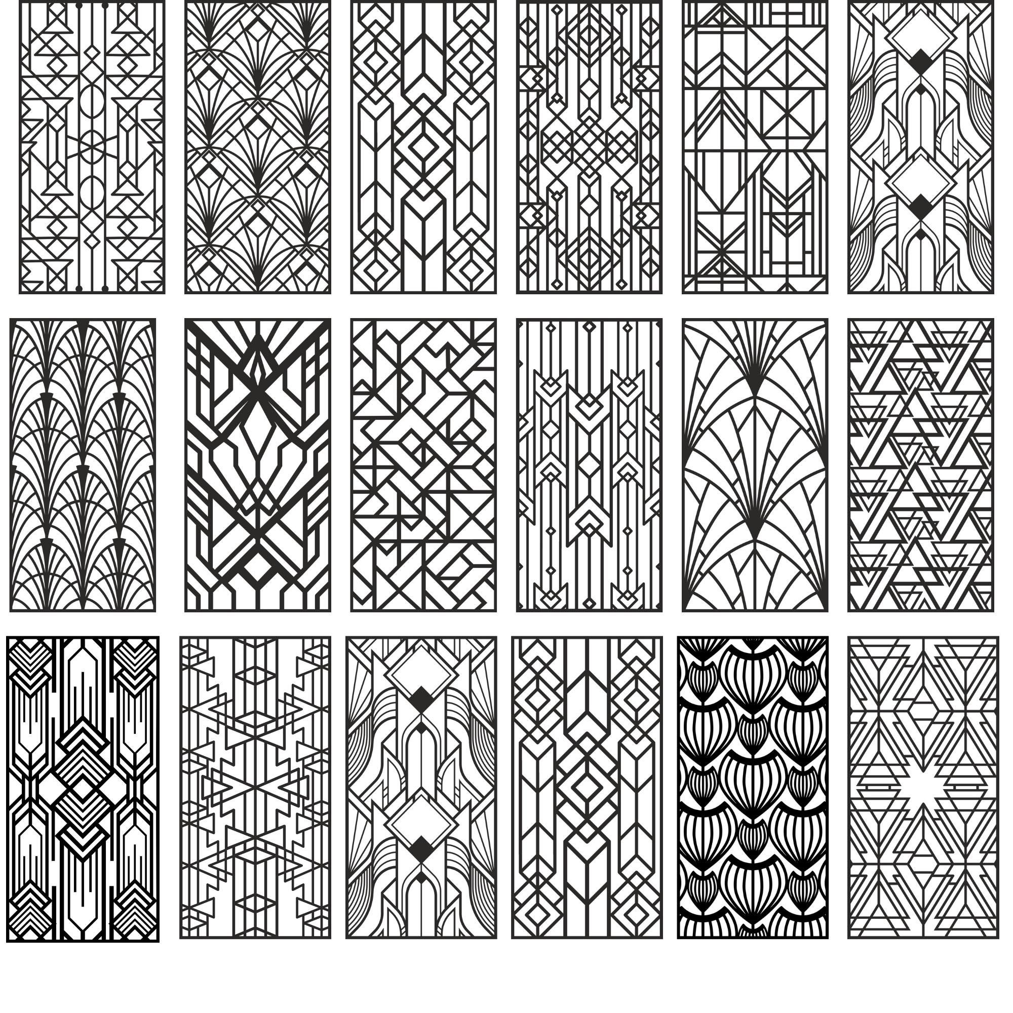 52 Modern Geometric Panel Design Files | Laser Cutting, CNC Routing ...