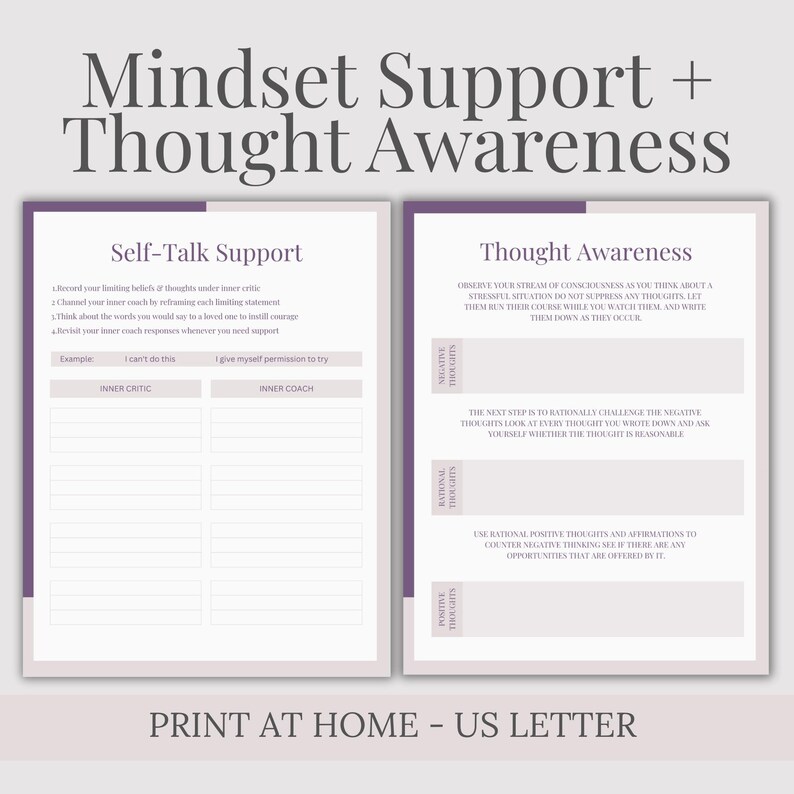 Mental Health Planner for Anxiety Stress Management Mindfulness Journal ...