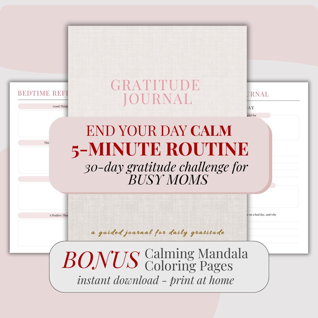 Printable Gratitude Journal Template Download Digital Pdf Daily ...