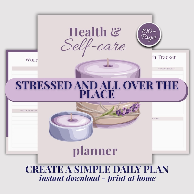 Mental Health Planner for Anxiety Stress Management Mindfulness Journal ...