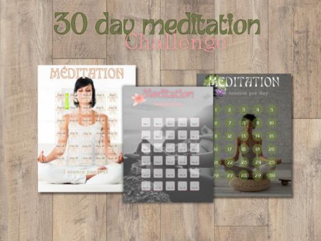 Meditation Tracker Template for Calming Mind Journal for Self Reflexion ...
