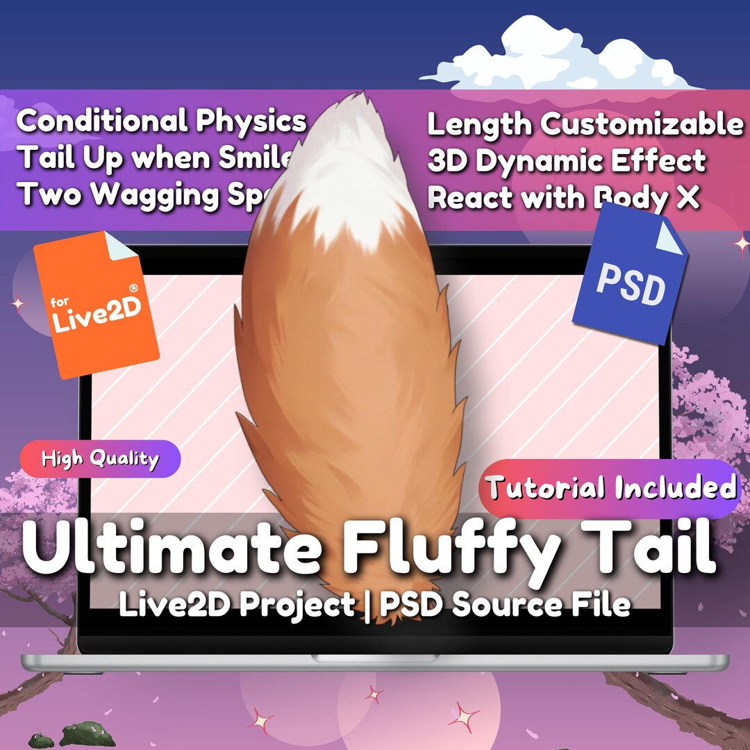 Live2d® Tail Asset, Vtuber Asset Tail, Live2d Tail, Live2d Project ...