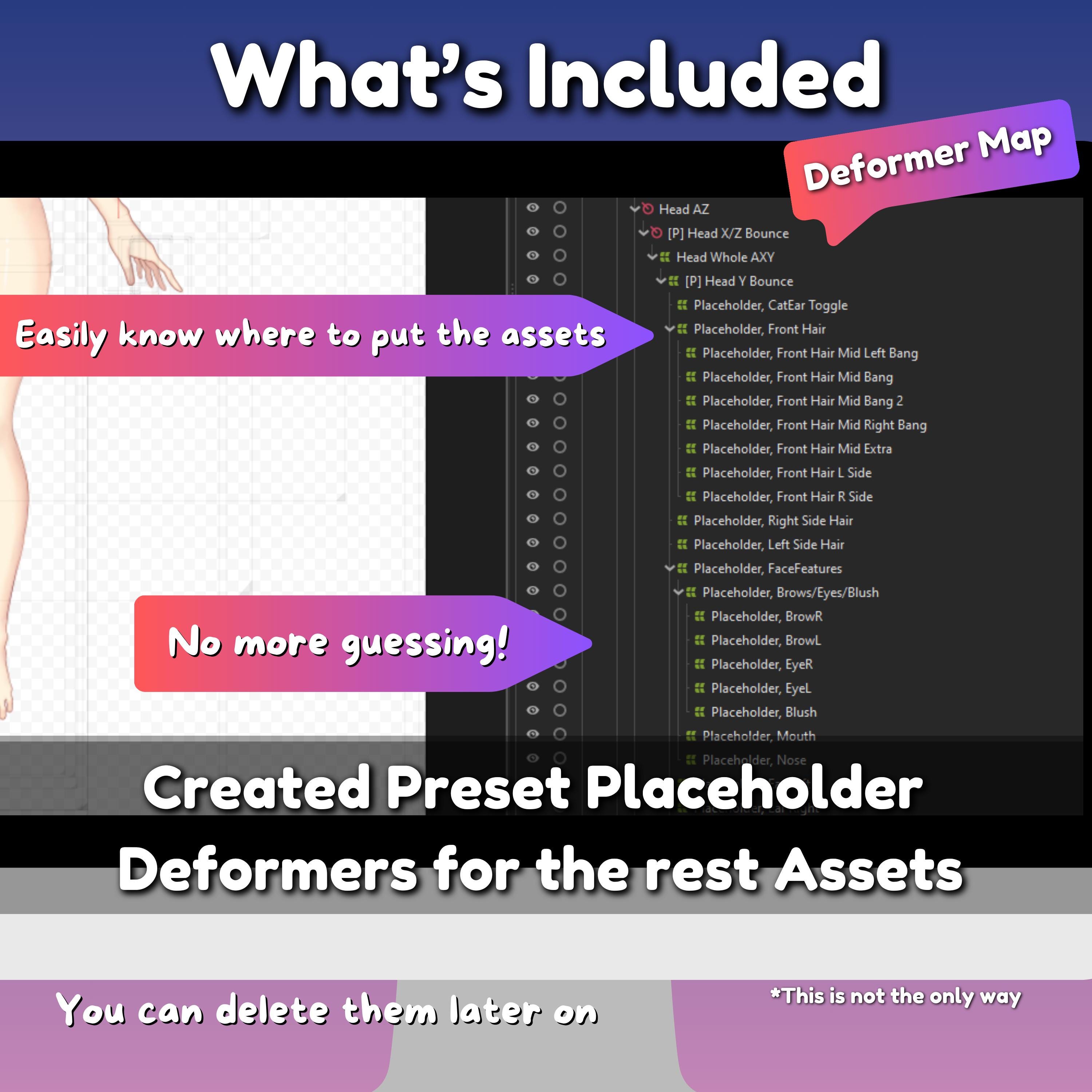 Vtuber Body Base, Live2d®, Vtuber PSD File, Live2d Project, Vtuber ...