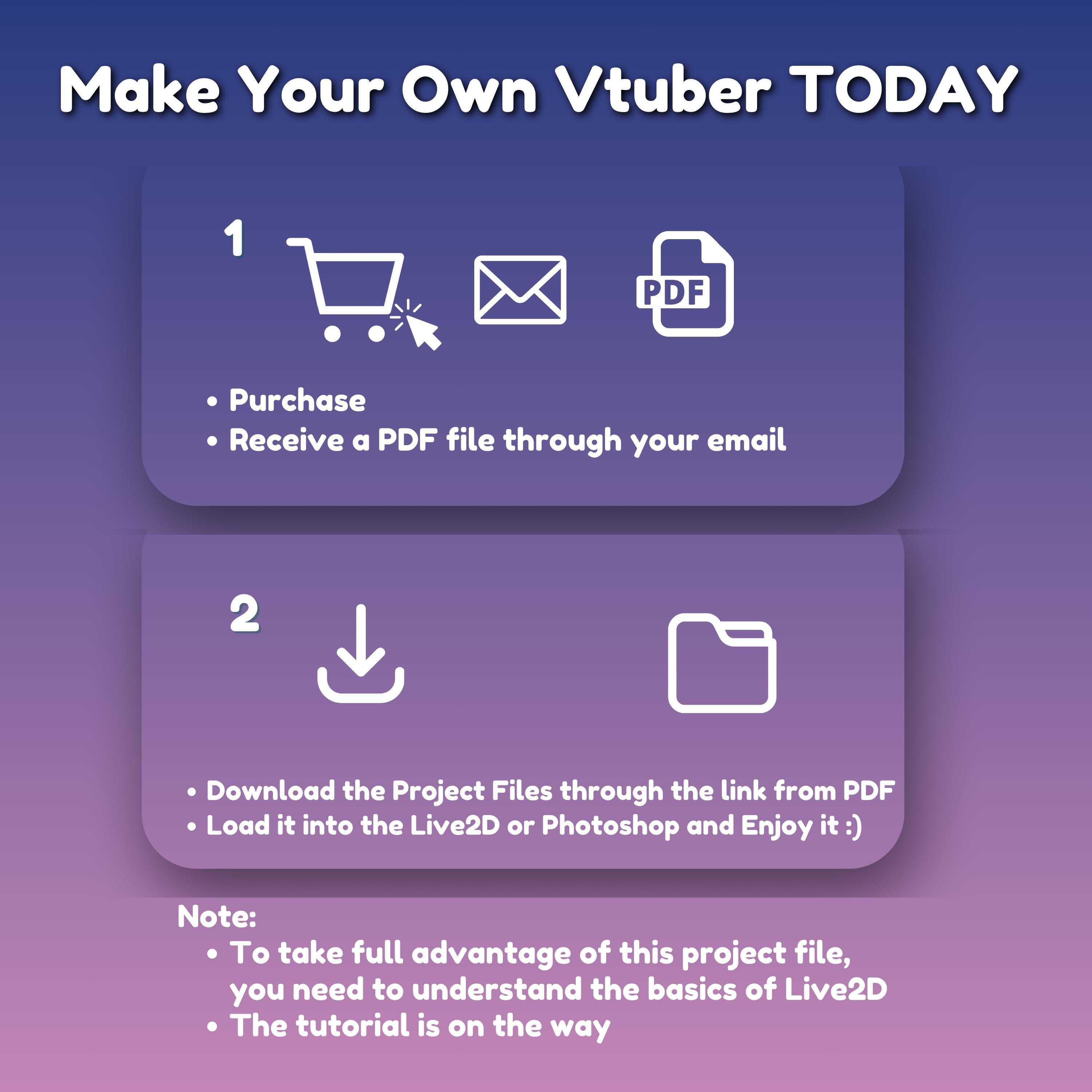 Vtuber Body Base, Live2d®, Vtuber PSD File, Live2d Project, Vtuber ...