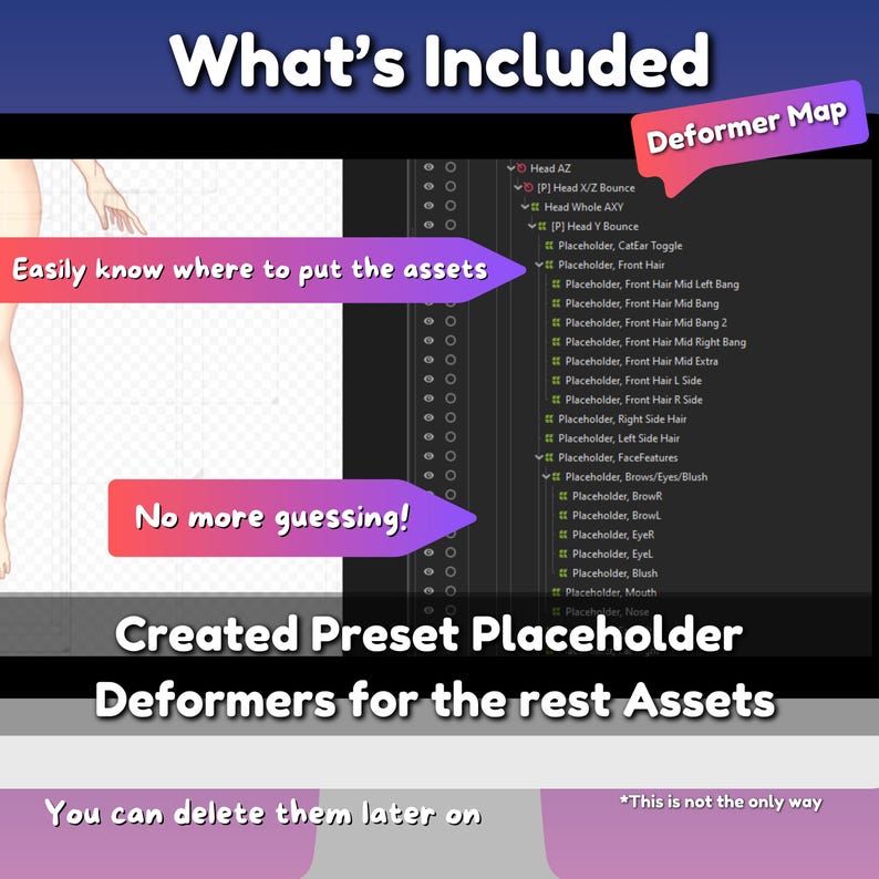 Vtuber Model Body Base, Live2d®, Vtuber PSD Model, Live2d Project ...