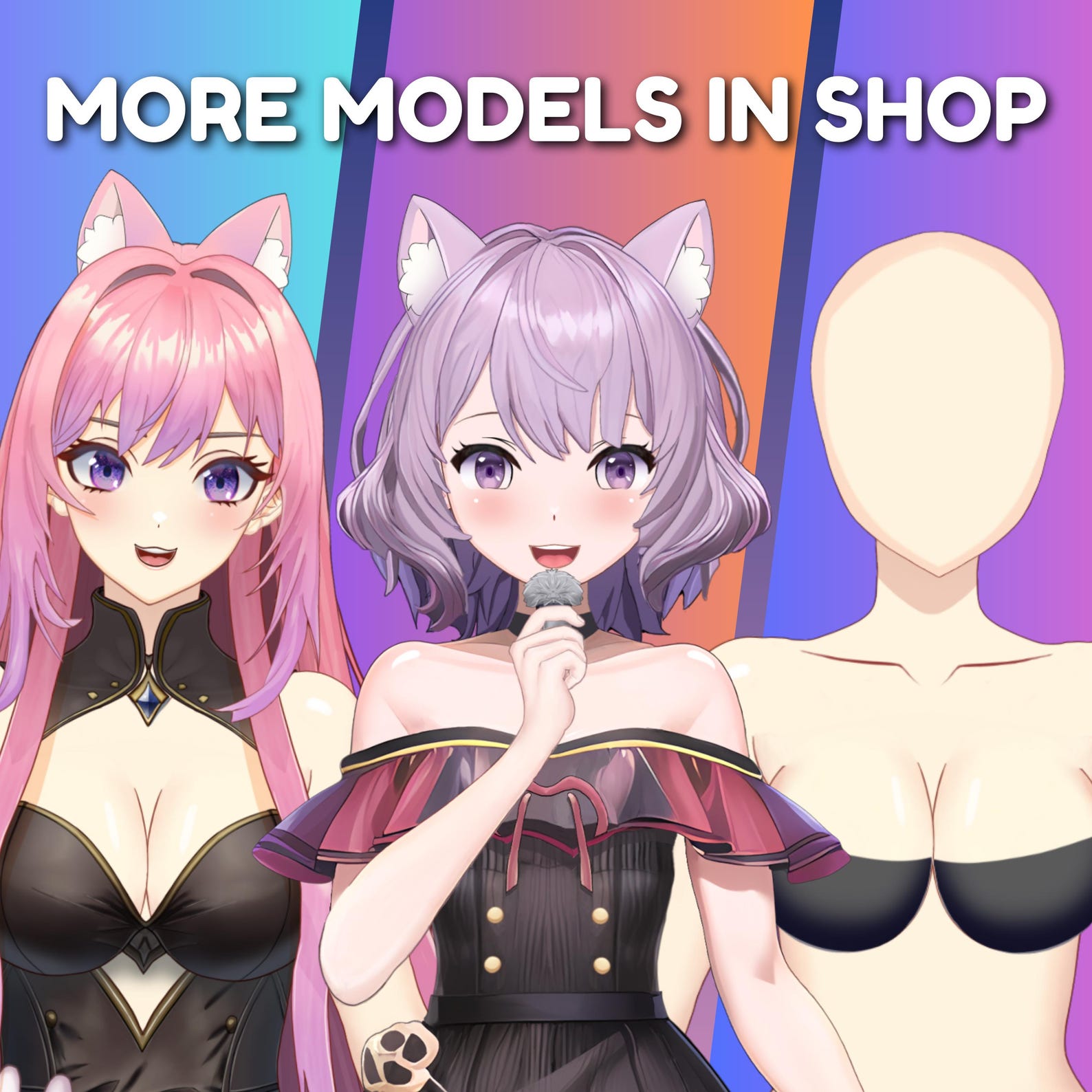 Vtuber Expressions PSD, Vtuber PSD File, Unrigged Psd File, Vtuber Assets, Vtuber Model, Vtuber ...