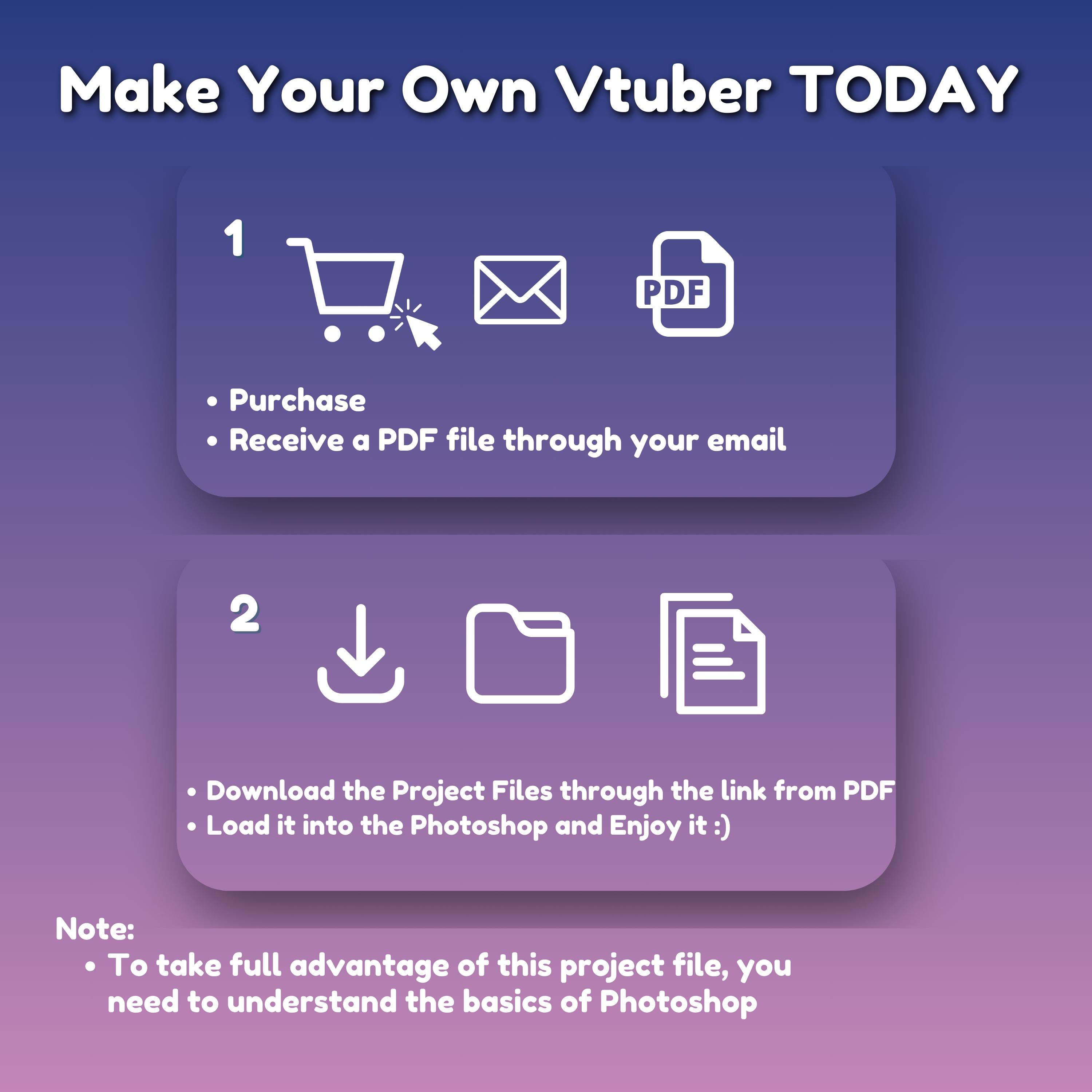 Vtuber Expressions PSD, Vtuber PSD File, Unrigged Psd File, Vtuber ...
