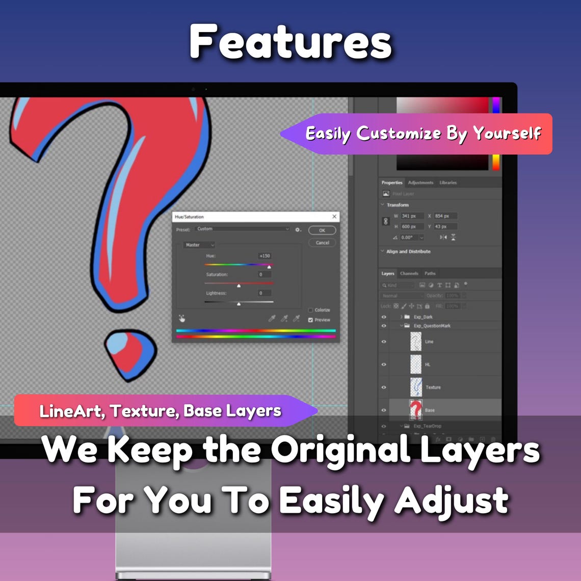 Vtuber Expressions PSD, Vtuber PSD File, Unrigged Psd File, Vtuber ...