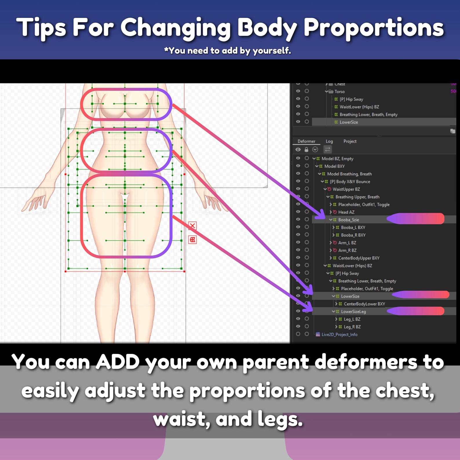 Vtuber Body Base, Live2d®, Vtuber PSD File, Live2d Project, Vtuber ...