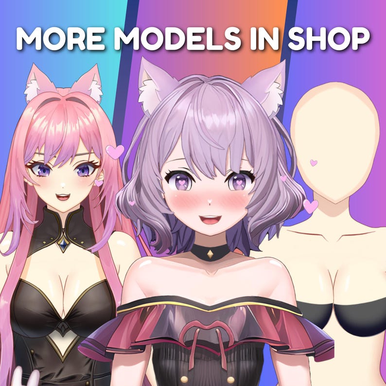 Premade Vtuber Model, Vtuber Model, Vtuber, Live2d, Live2d Vtuber Model, Color Customizable ...